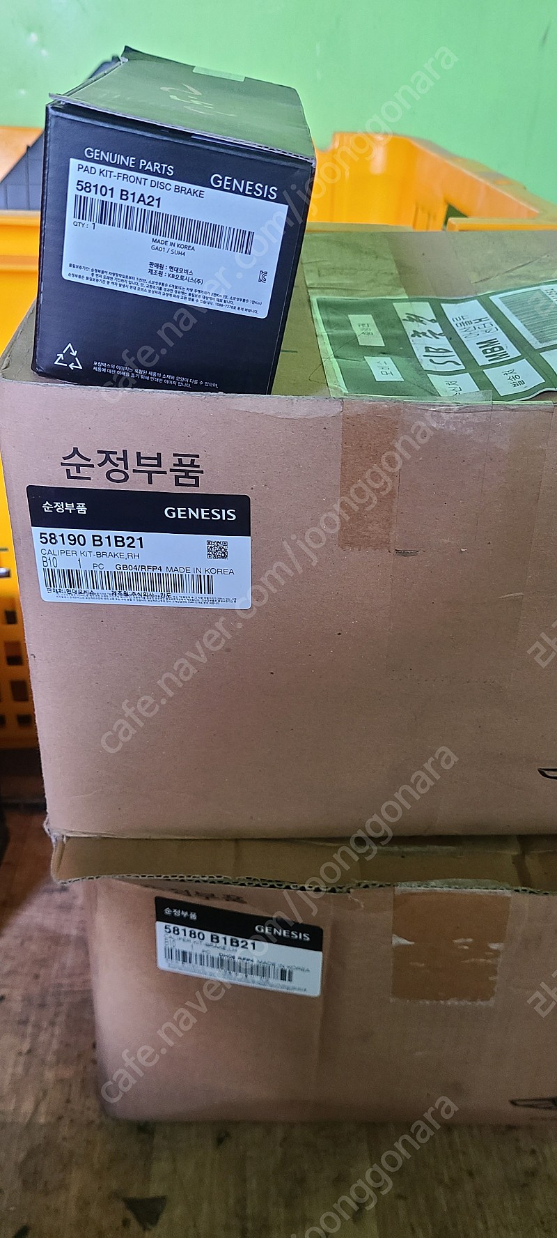 g80 2018년식 4p 캘리퍼 및 순정 브레이크 패드... | 기타 부품/용품 | 중고나라