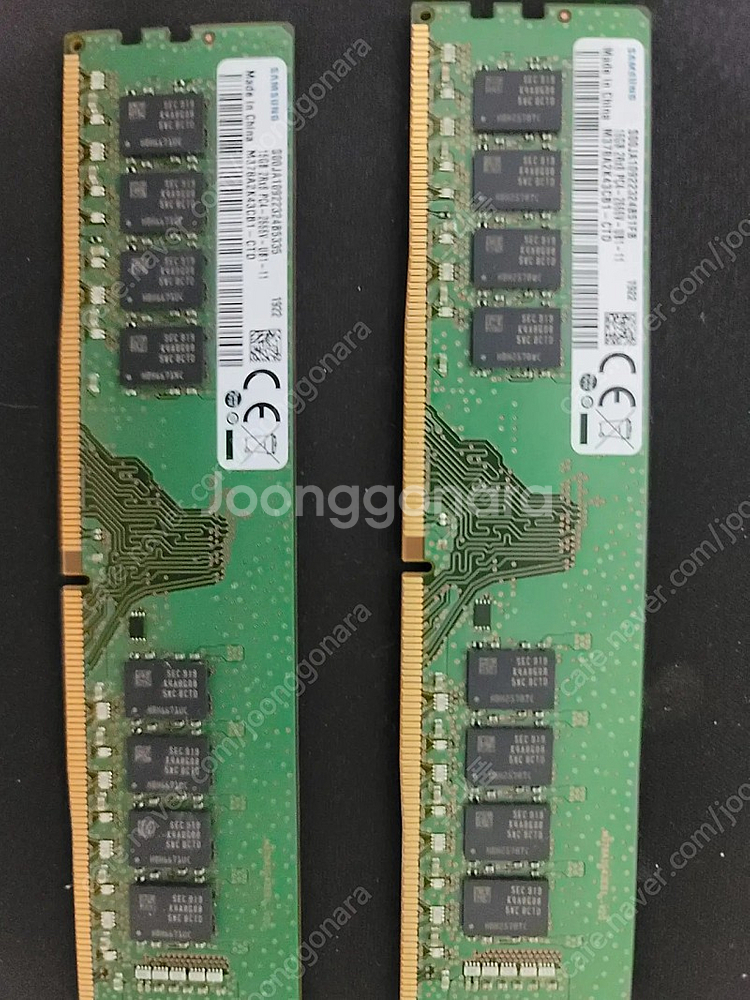 삼성 ddr4 16g pc4 2666v 2장 램 | CPU/메인보드 | 중고나라