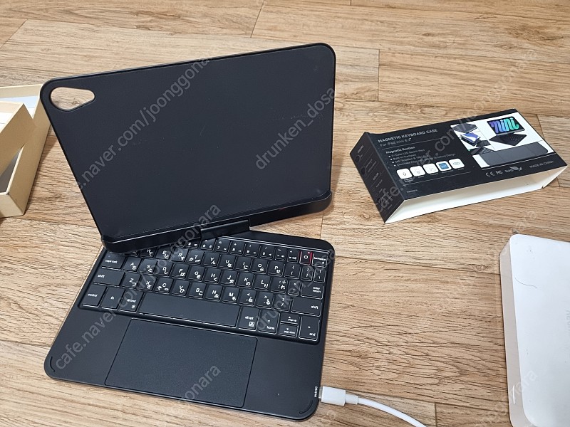 아이패드 Ipad Mini 6용 8 3인치 블루투스 키보드 회전 플립 케이스 케이스 거치대 보호필름 중고나라