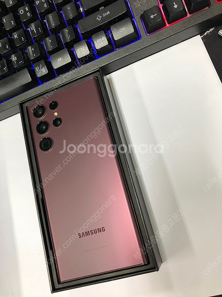 리퍼폰 새제품급 KT 갤럭시S22울트라 5G 버건디 S... | 삼성 | 중고나라
