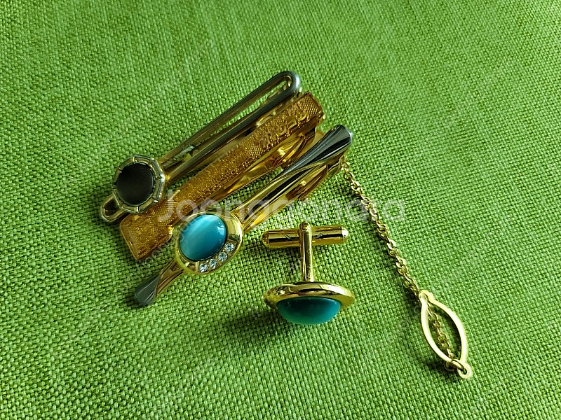 24KGF 도금 넥타이핀 3개와 커프스1개 | 팔찌/발찌 | 중고나라