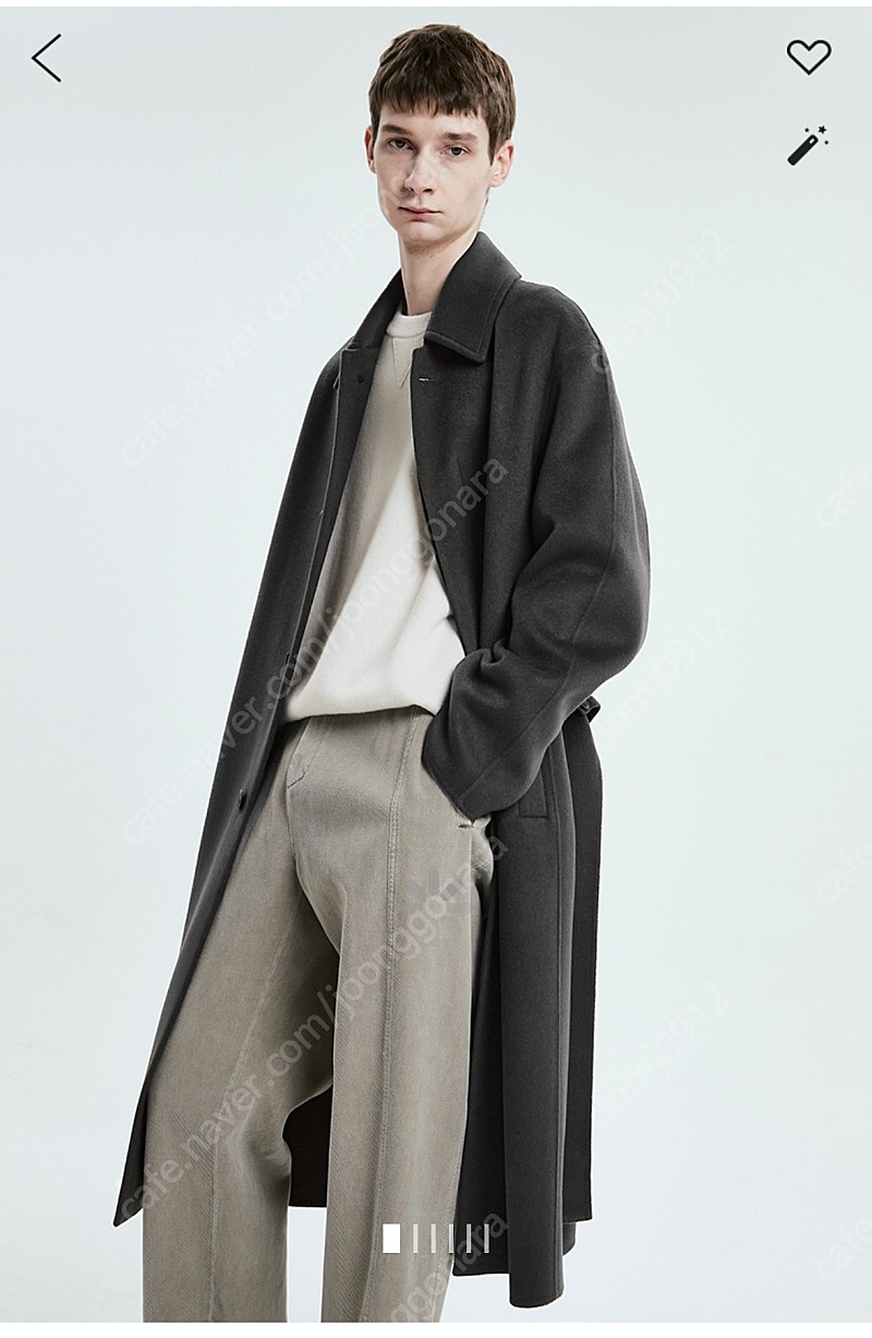 타임옴므 21FW 인버티드 코트 발마칸 차콜 100si... | 기타 수입명품 | 중고나라