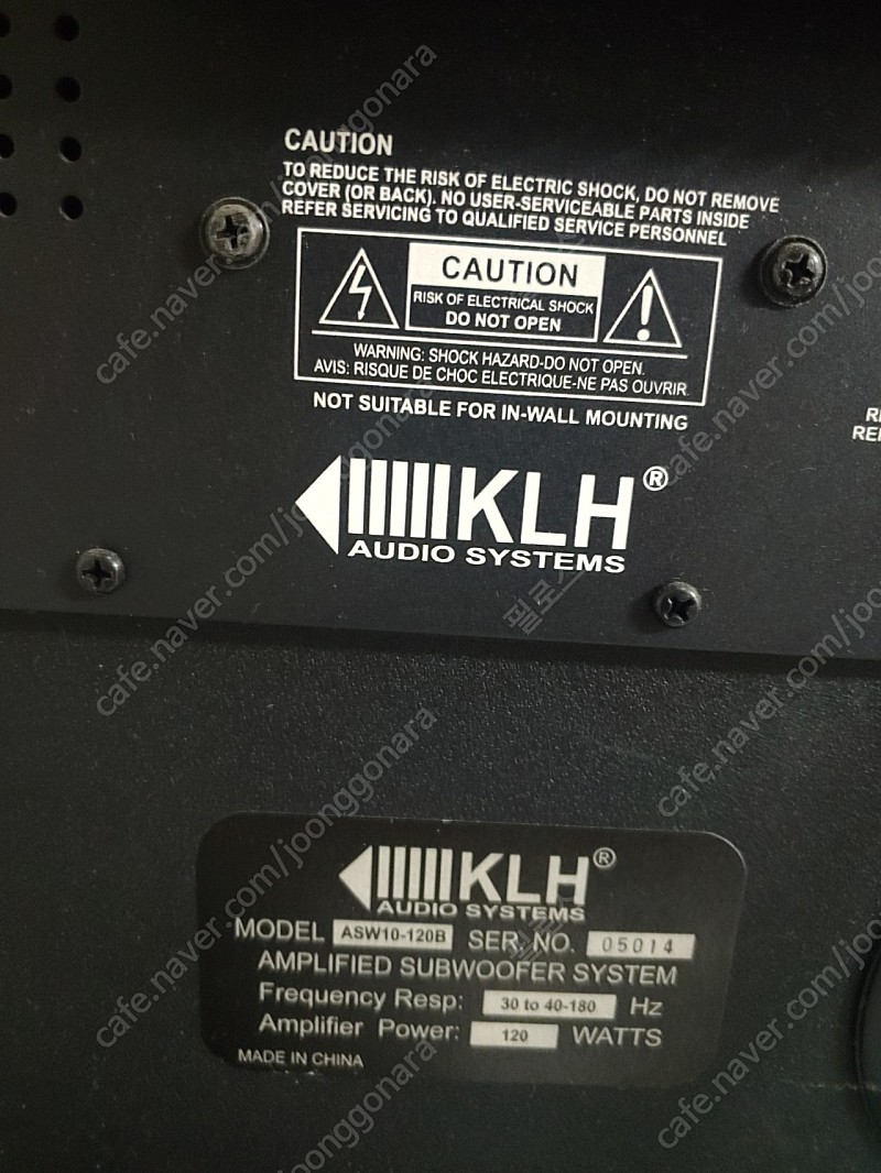 KLH 12인치 서브우퍼 | 오디오/홈시어터 | 중고나라