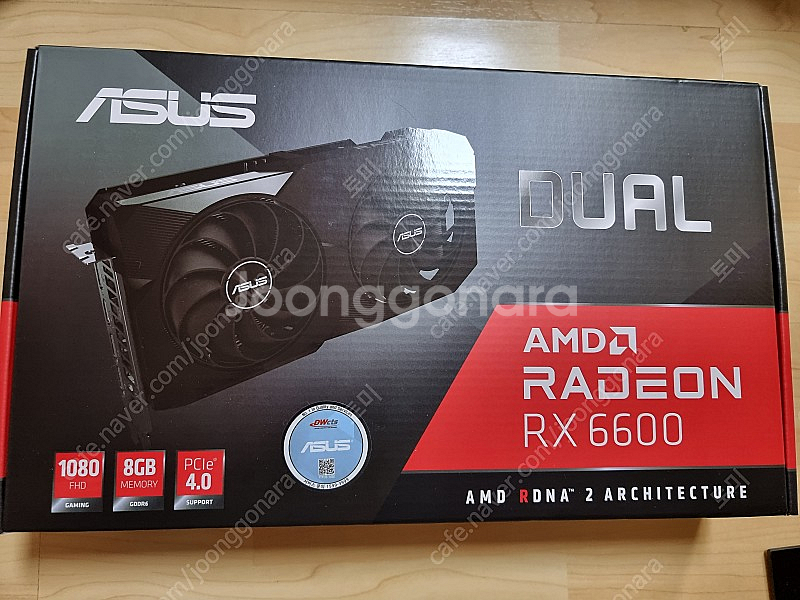 ASUS 라데온 RX6600 그래픽카드 풀박스 택배무료 | CPU/메인보드 | 중고나라