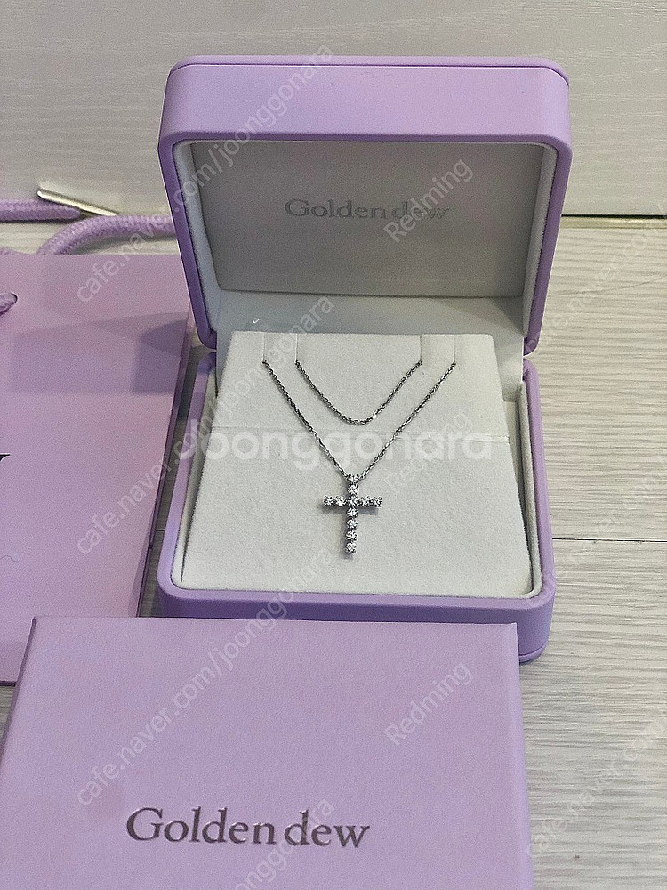 골든듀 다이아 십자가 목걸이 크리스티나18k 체인 반지귀걸이 중고나라