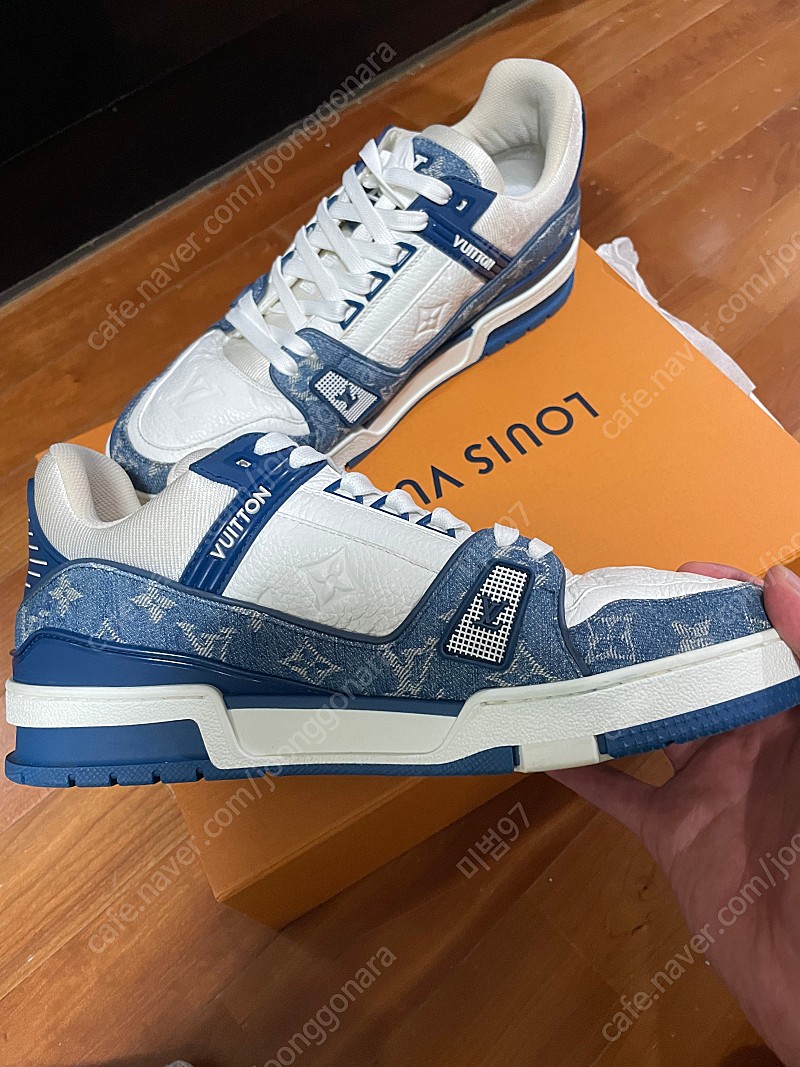 루이비통 트레이너 스니커즈UK8 270~275 데님블루 | 남성신발 | 중고나라