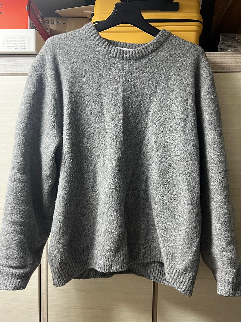 [52] 솔리드옴므 22FW 그레이 헤어리 울 스웨터 | 남성의류 | 중고나라