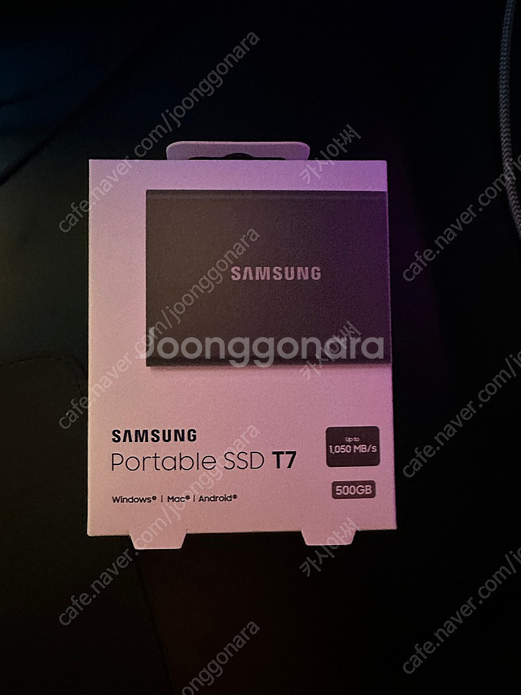 삼성 포터블 ssd t7 500gb 미개봉 | 케이스/거치대/보호필름 | 중고나라