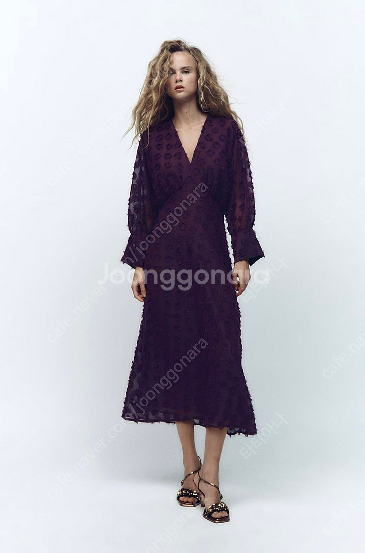 zara 자라 도티드 스위스 미디 원피스 109000-... | 여성의류 | 중고나라