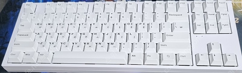 앱코 해커 ADK87 화이트 청축(체리축) 싸게 팝니다... | 키보드/마우스/스피커 | 중고나라