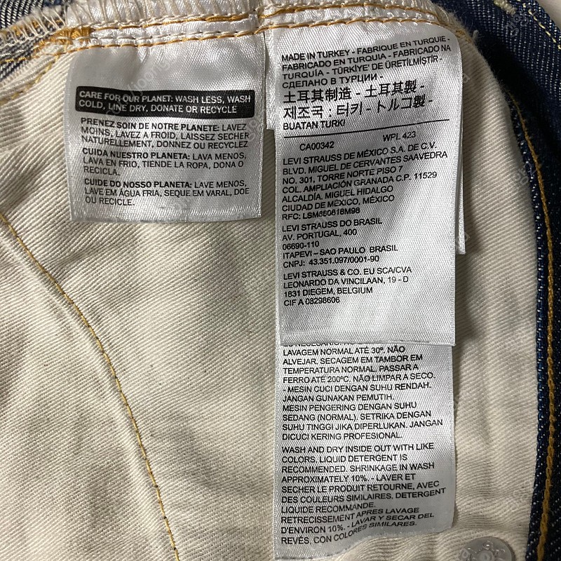 [30] 리바이스 LVC 54501 리지드 셀비지 데님... | 남성의류 | 중고나라