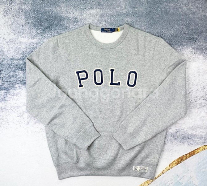 폴로 22FW 기모 자수 맨투맨 그레이 L /블랙 XL | 남성의류 | 중고나라
