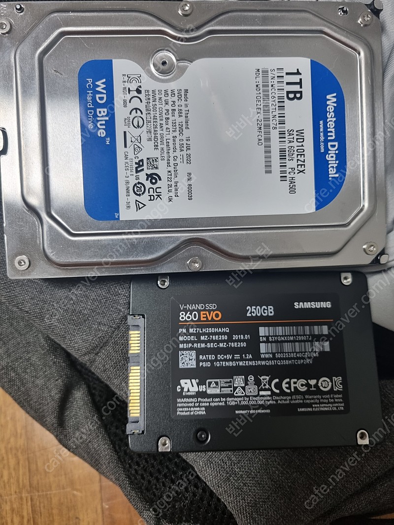 삼성 SSD 860evo 250g, wd HDD 10e... | CPU/메인보드 | 중고나라