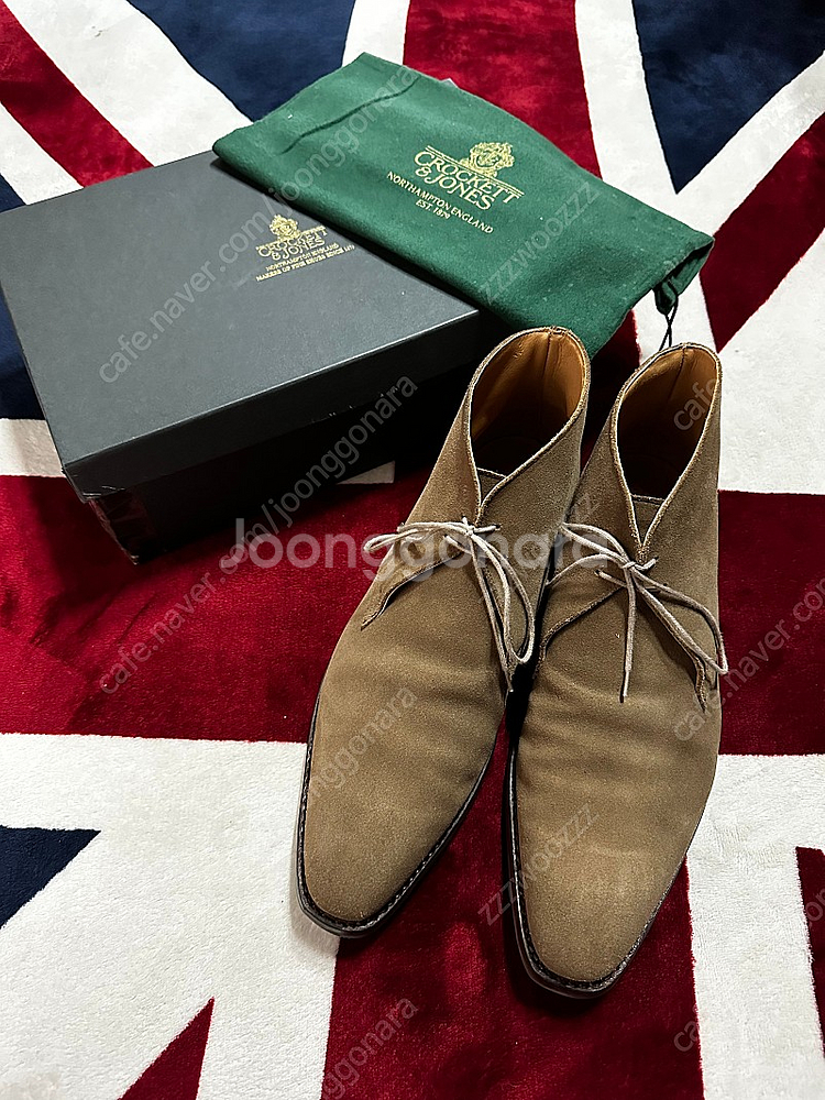 크로켓앤존스타우페 컬러 스웨이드 텟버리 첼시부츠uk 구두로퍼 중고나라