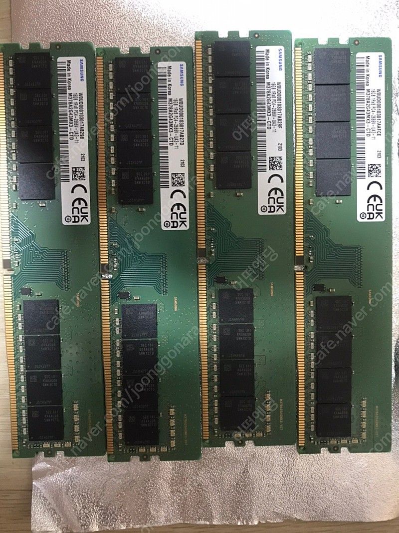 삼성전자 메모리 램 DDR4 16G 2666V (PC4... | CPU/메인보드 | 중고나라