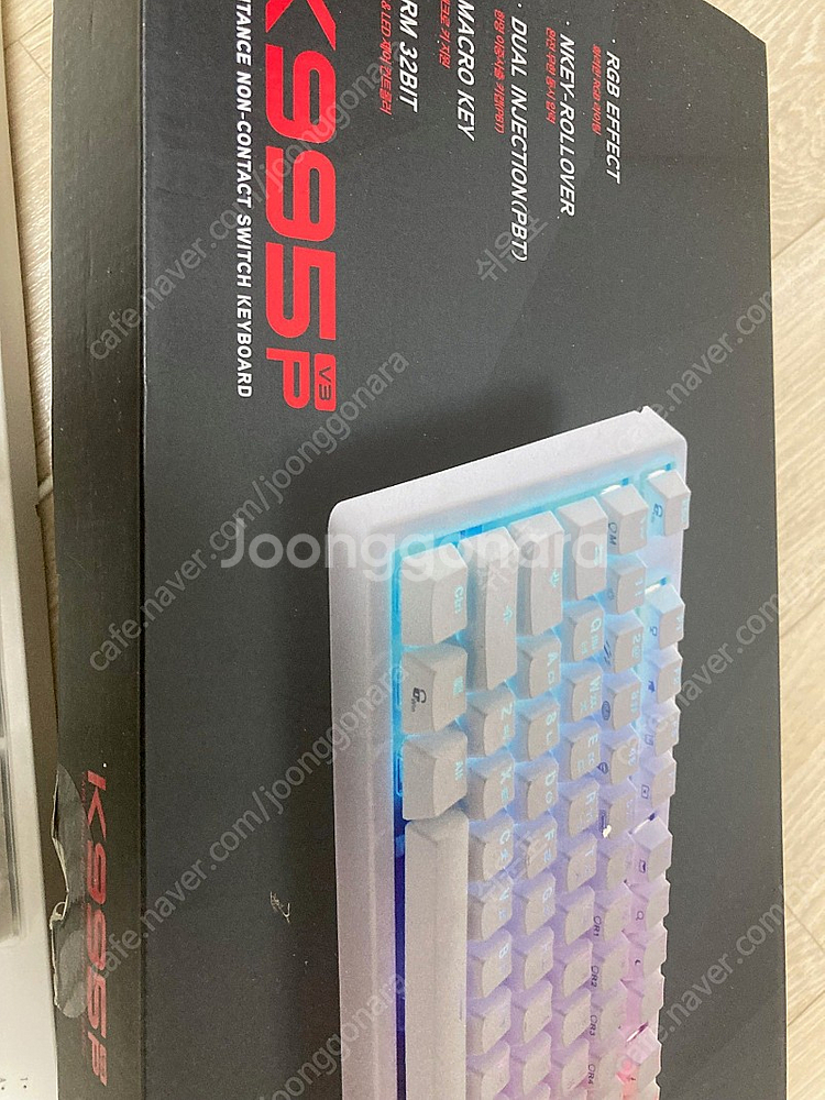 앱코 abko k995p v3 화이트 45g 팝니다. | 키보드/마우스/스피커 | 중고나라