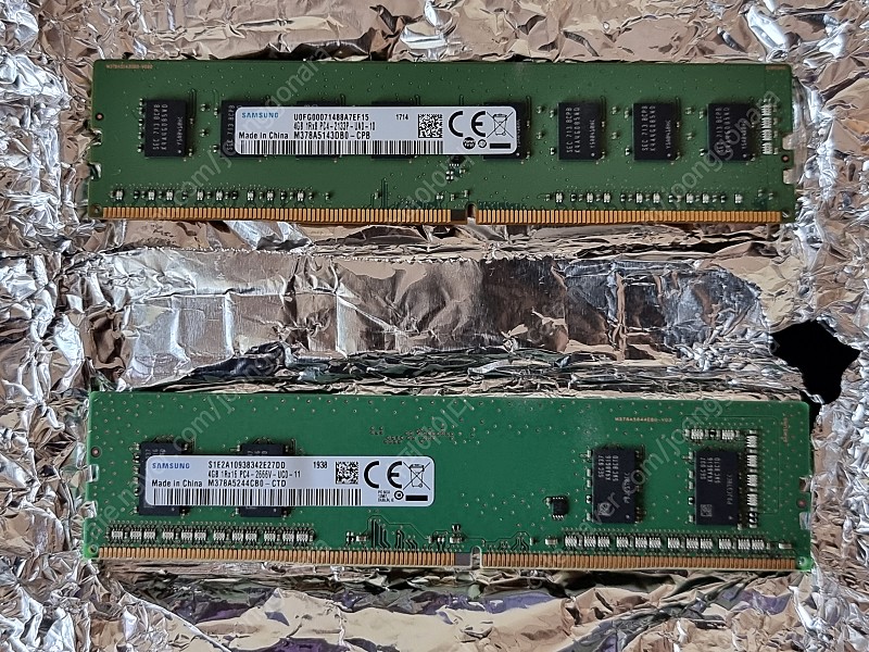 삼성 램 DDR4 4기가 2개 판매 | CPU/메인보드 | 중고나라