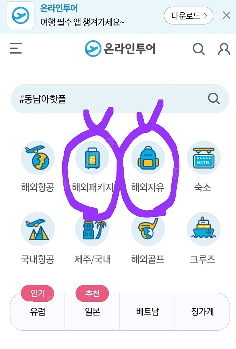 온라인투어 여행상품권 50만원 팝니다 해외자유여행 여행숙박 이용권 중고나라