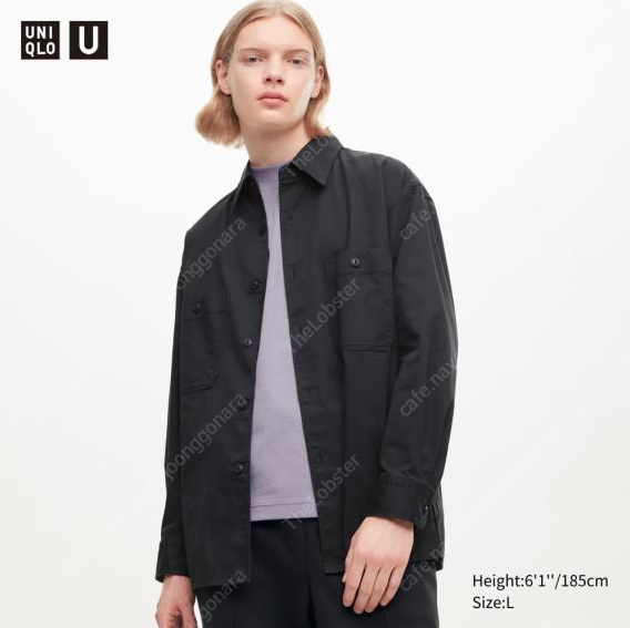 유니클로U 22FW 오버사이즈워크셔츠 다크그레이/M 판... | 남성의류 | 중고나라