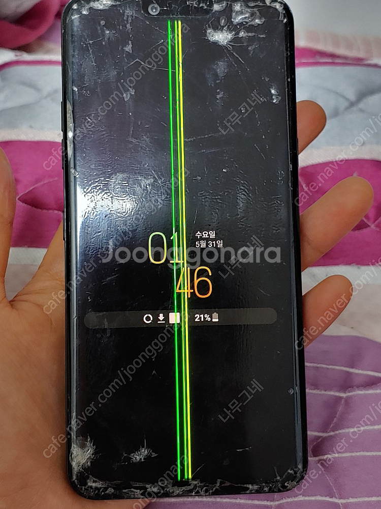 sk lg g8 판매 (액정깨짐,세로줄) | 스마트폰 | 중고나라