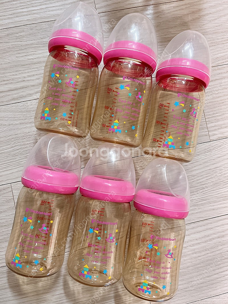 더블하트 젖병 160ml 6개 + 모유실감ss꼭지 필요... | 출산/육아용품 | 중고나라
