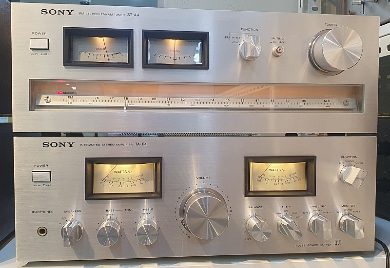 소니 Ta F4인티앰프 St 4튜너 Vu메타 오디오 홈시어터 중고나라