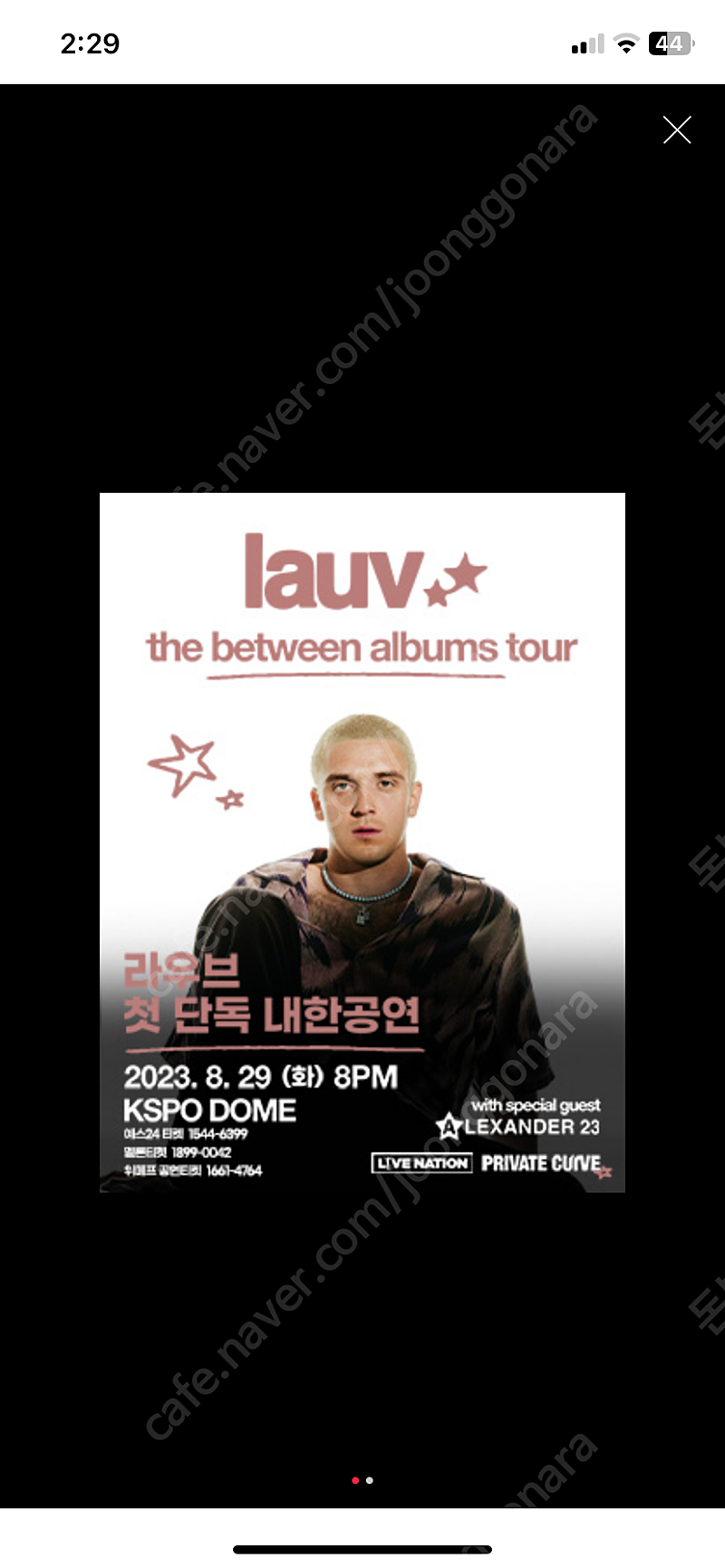 라우브 내한공연 (LAUV Live in Seoul) ... | 티켓 | 중고나라