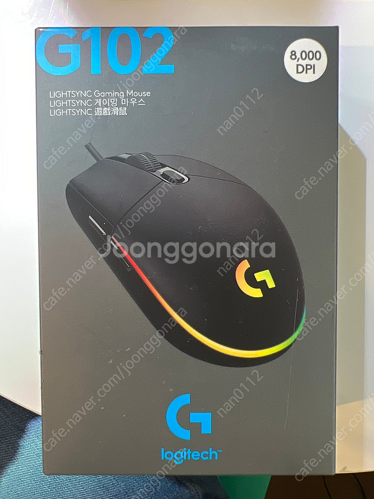 로지텍코리아 G102 LIGHTSYNC 블랙 정품 미개... | 키보드/마우스/스피커 | 중고나라