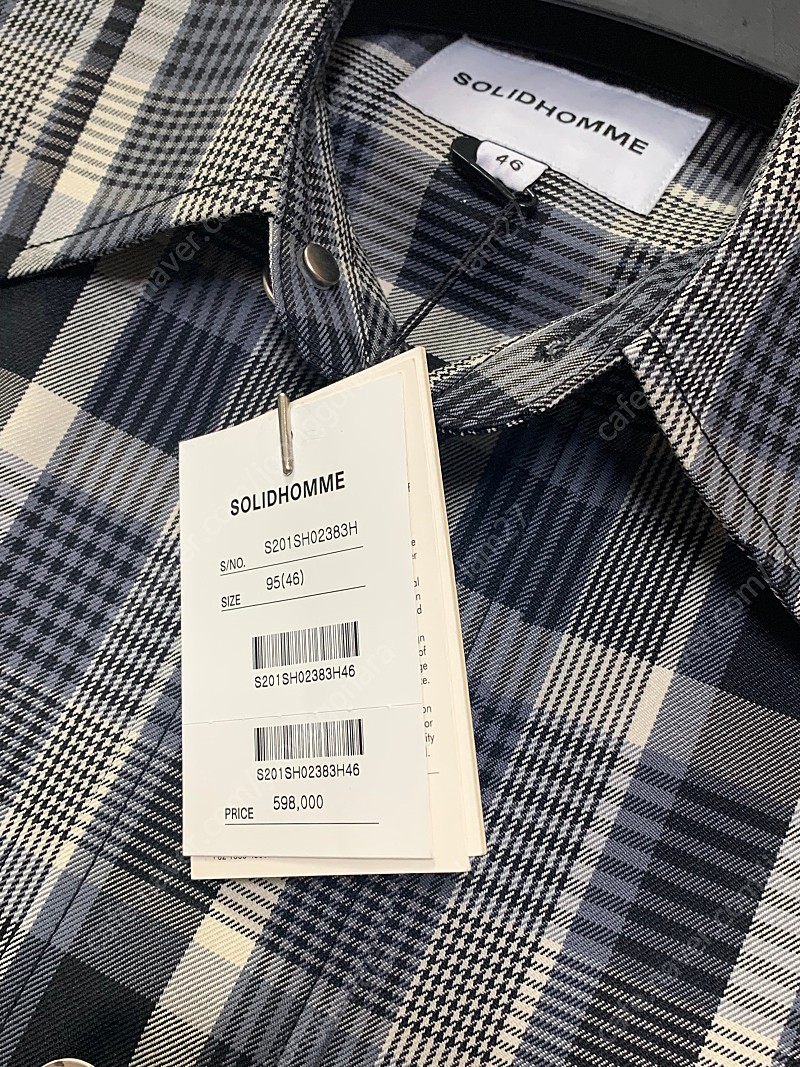 [SOLID HOMME] 솔리드옴므 아우터 울 체크셔츠... | 남성의류 | 중고나라