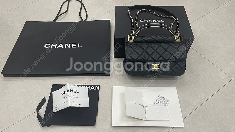 샤넬 메탈 탑핸들 플랩 체인백 반지귀걸이 중고나라