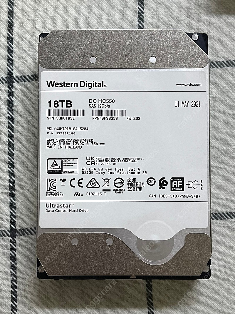 WD 18TB SAS 하드디스크 HC550 | CPU/메인보드 | 중고나라