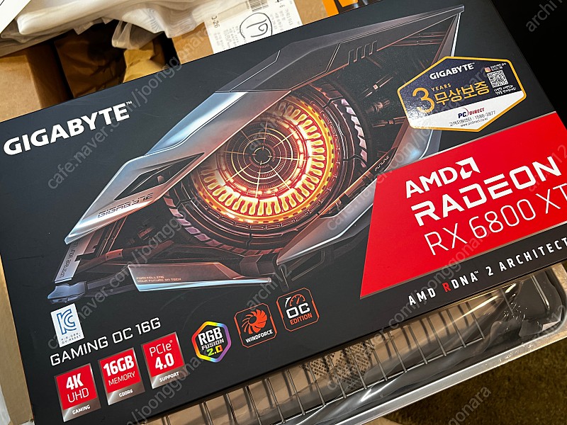 기가바이트 라데온 RX 6800 XT Gaming OC... | CPU/메인보드 | 중고나라