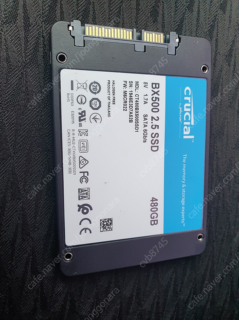 마이크론 Ssd 480g 팝니다 | HDD/SSD/ODD | 중고나라