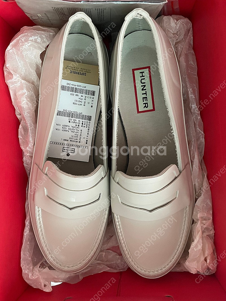 헌터 레인로퍼 페니로퍼 아이보리 240(UK5) | 여성의류 | 중고나라
