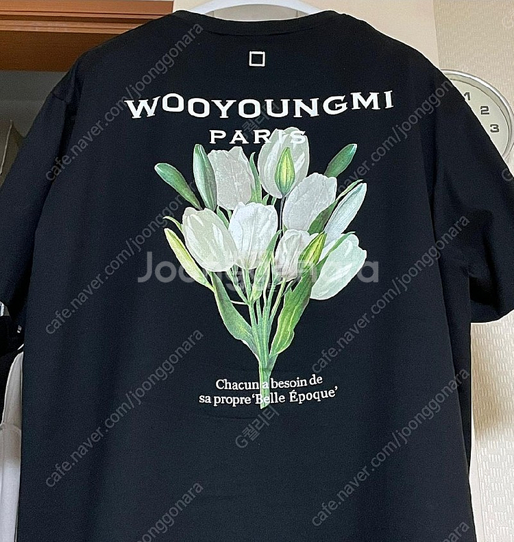 (52) 22ss 우영미 플라워 반팔티셔츠 블랙 | 남성의류 | 중고나라