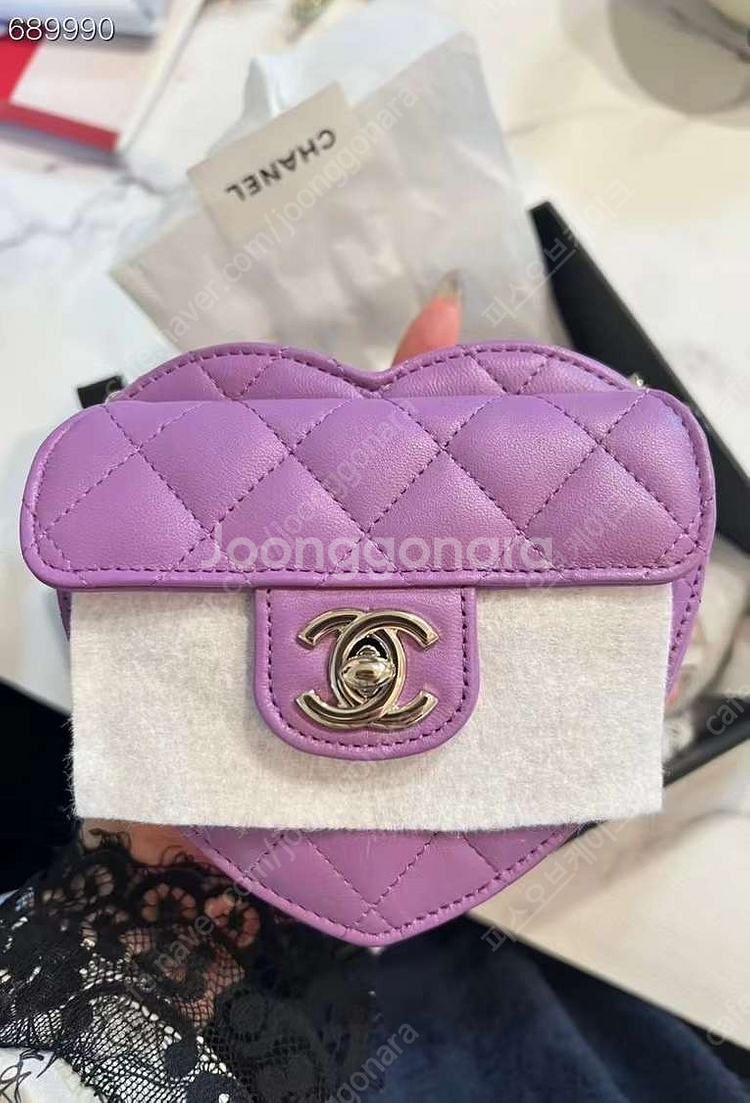 샤넬 하트백 퍼플 여성의류 중고나라