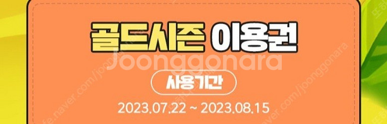 경주 캘리포니아비치 ㅡ 골드시즌722~815일 기타 티켓쿠폰이용권 중고나라