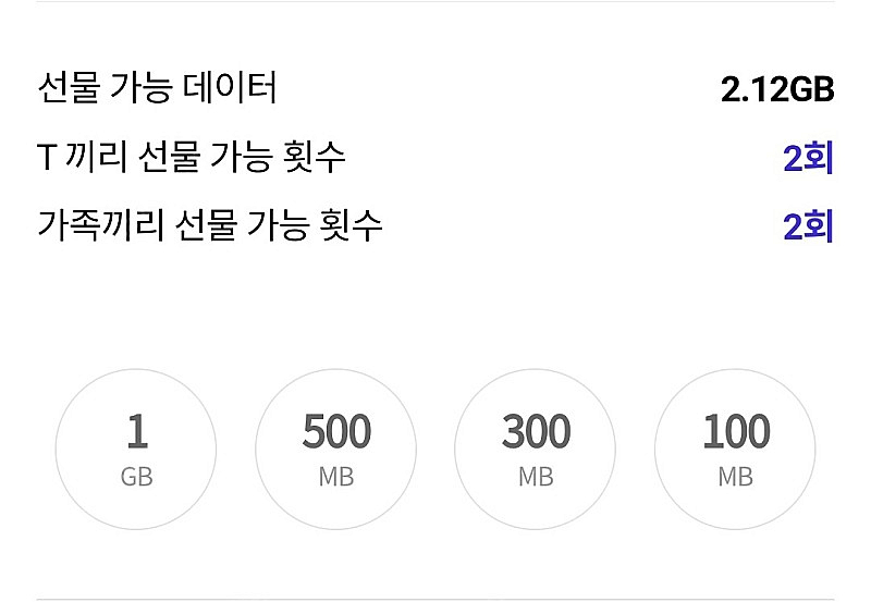 SKT 2G 선물하기 3000원에 판매합니다. | 기타 티켓/쿠폰/이용권 | 중고나라