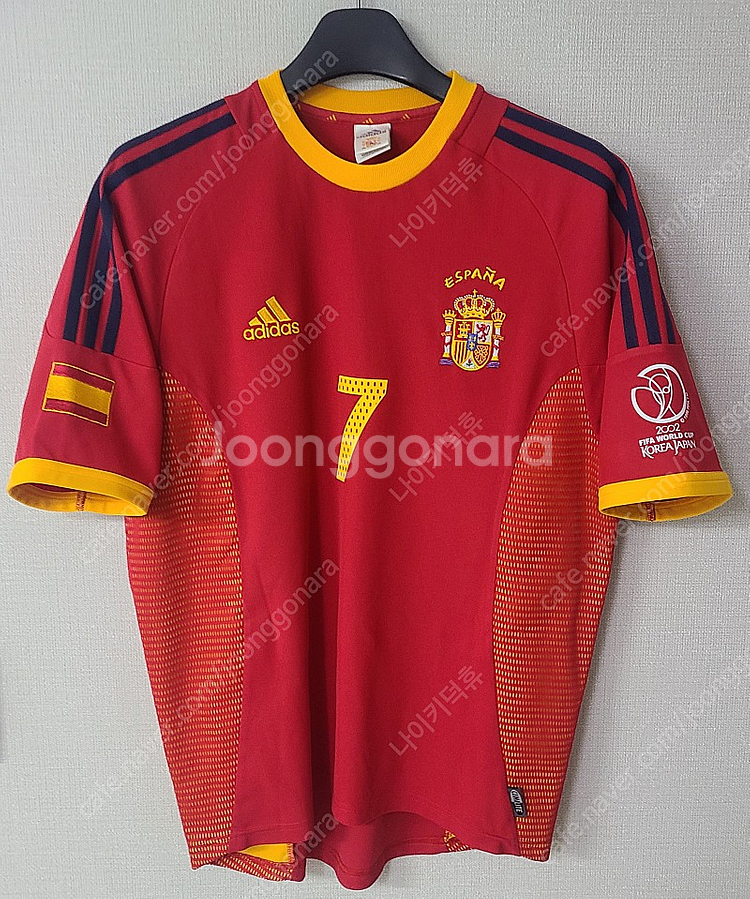 2002월드컵 스페인 국대 라울 축구유니폼 아디다스반팔 축구의류축구화 중고나라