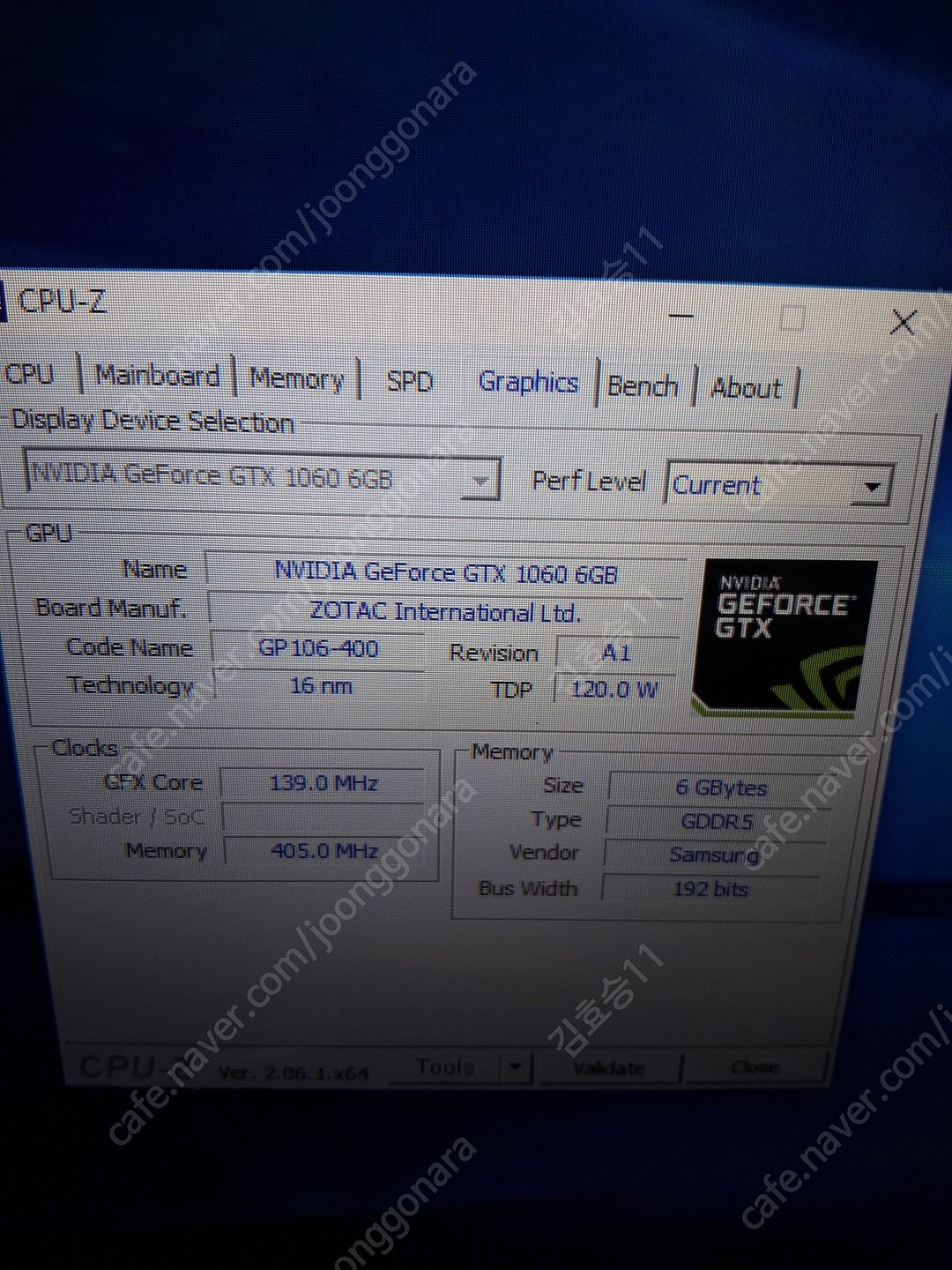 zotac 1060 6g 그래픽카드 지포스 엔비디아 | CPU/메인보드 | 중고나라