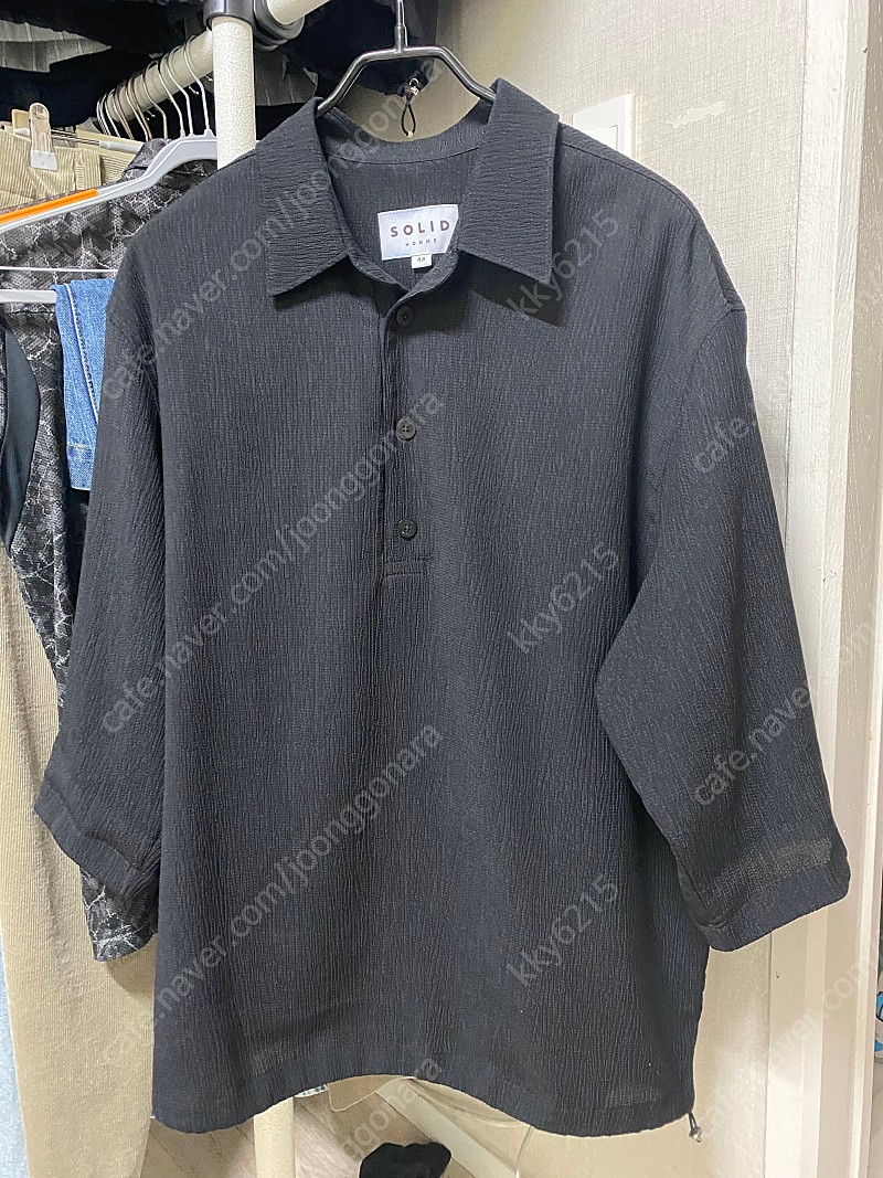 솔리드옴므 22SS 시어서커셔츠 블랙 48 | 남성의류 | 중고나라