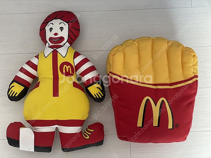 맥도날드 빈티지 로널드 인형후렌치후라이 쿠션 키덜트 중고나라