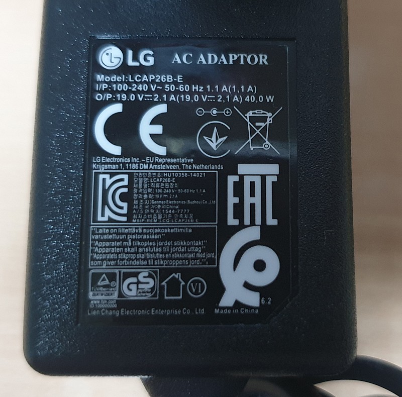 LG 19V 2.1A 모니터 어댑터(아답터)>> LCA... | 모니터 | 중고나라