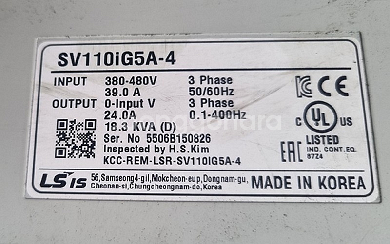 LS SV110iG5A-4 (11KW) 15마력 380... | 산업자재 | 중고나라