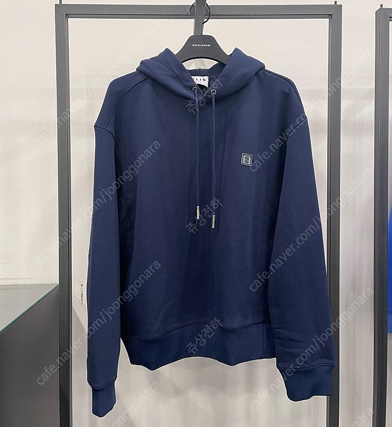 솔리드 옴므 / 22SS 네이비 백로고 후드티 / 48... | 남성의류 | 중고나라