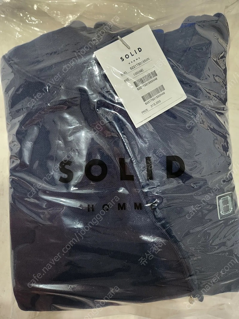 솔리드 옴므 / 22SS 네이비 백로고 후드티 / 48... | 남성의류 | 중고나라