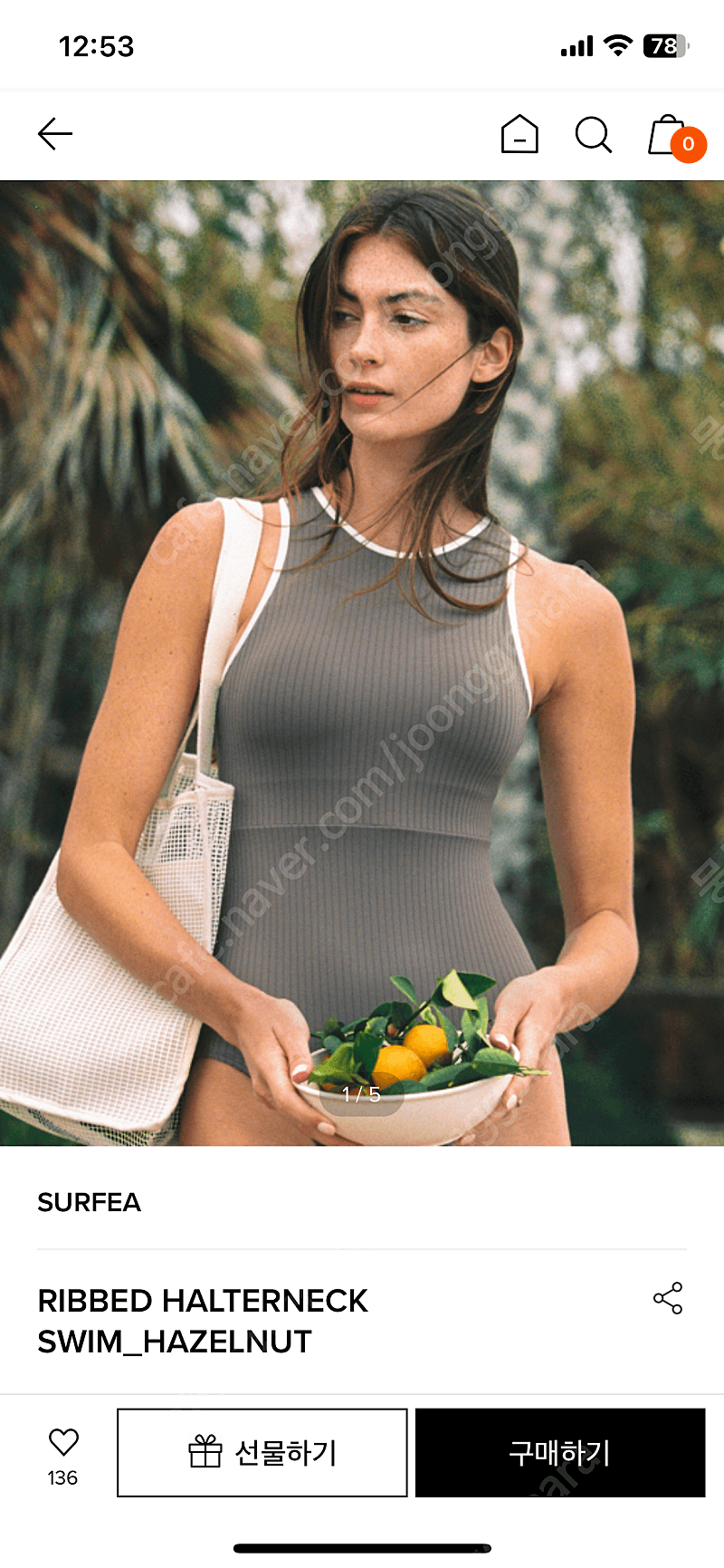 써피 surfea 모노키니 수영복 비키니 1회착용 | 여성의류 | 중고나라