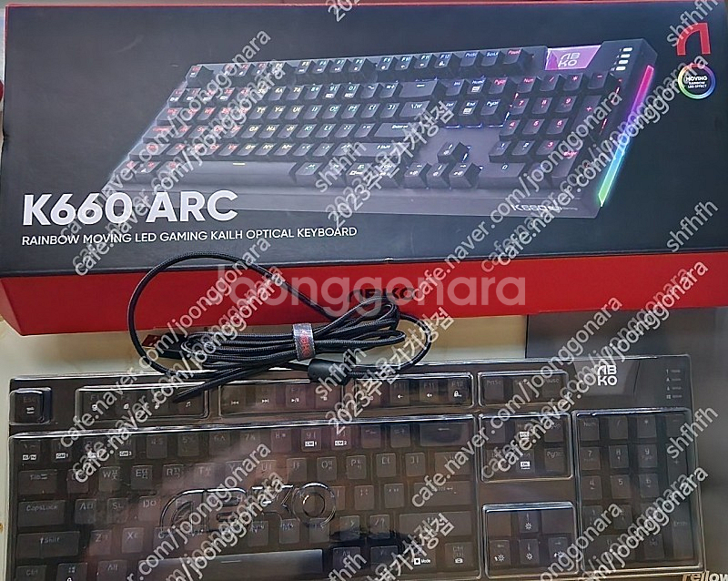 새것같은5시간테스트정앱코 k660 arc 기계식 광축 ... | 키보드/마우스/스피커 | 중고나라