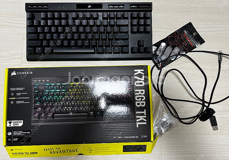 풀윤활 커세어 K70 Rgb Tkl Opx 판매합니다 키보드마우스스피커 중고나라
