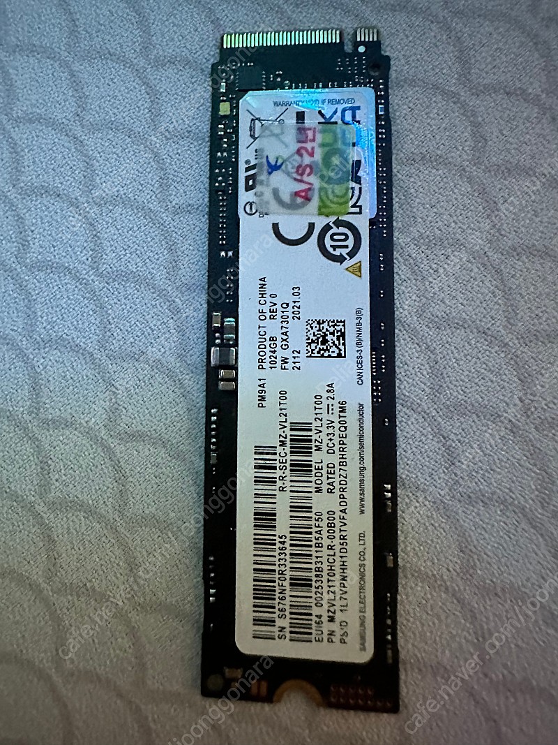 삼성 SSD pm9a1 1TB | CPU/메인보드 | 중고나라